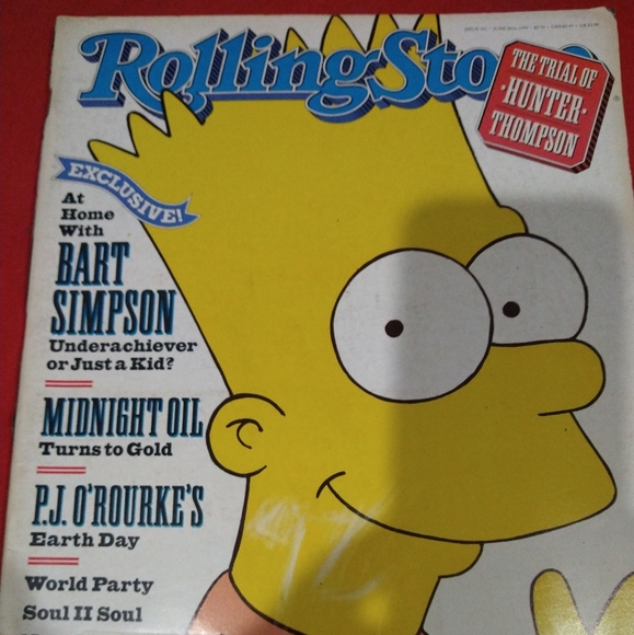 Rolling Stone | Accents | Bart Simpson Rolling Stone 58 June 199 | Poshmark
